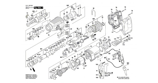 Купить запчасти для перфоратора Bosch GBH 2-26DBR доставка, наличие, цена